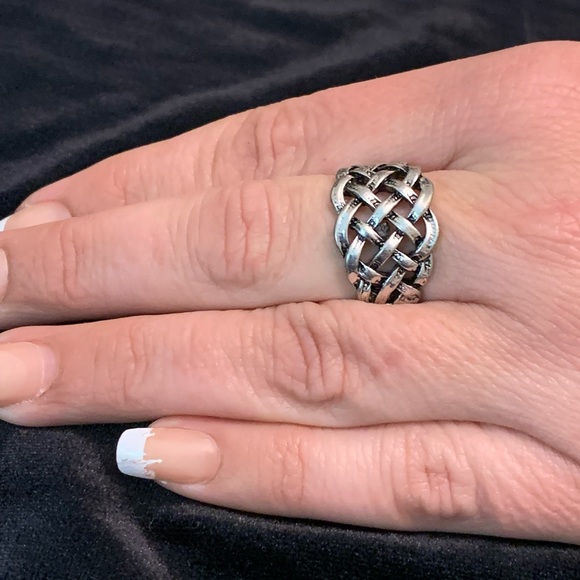 Jewelry | Silver Basket Weave Ring | Poshmark